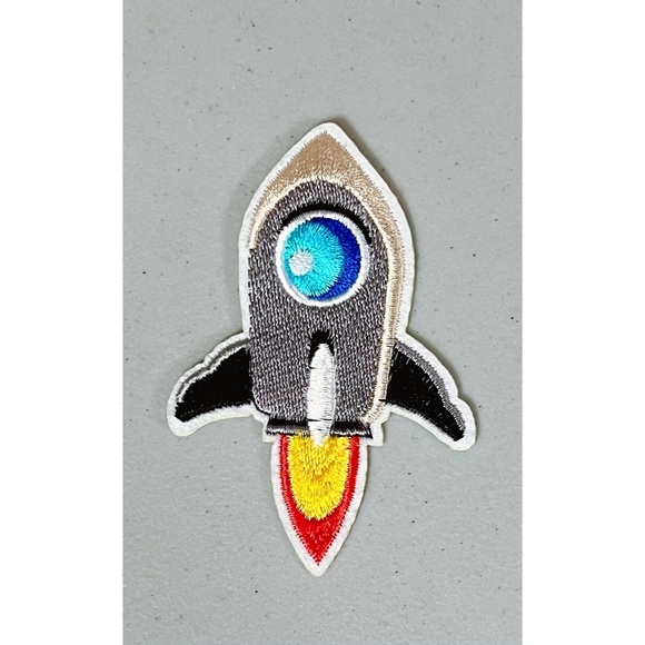 Other | Rocket Rocketship Spaceship Ironon Sewon Patch For Clothing | Poshmark